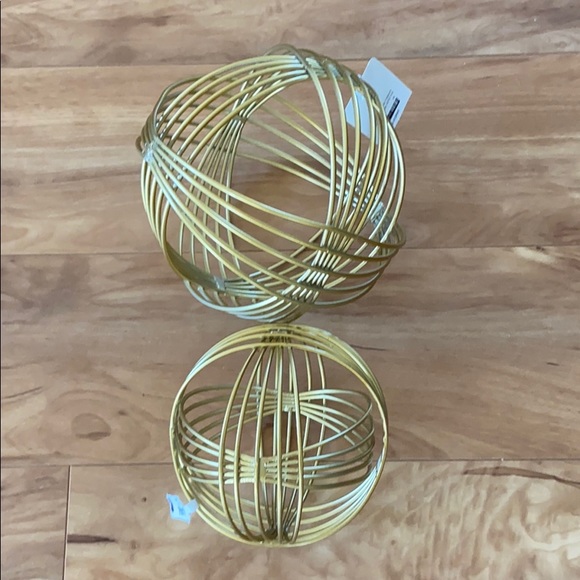 Pier 1 | Accents | Pier Golden Lines Geometric Decorative Spheres ...